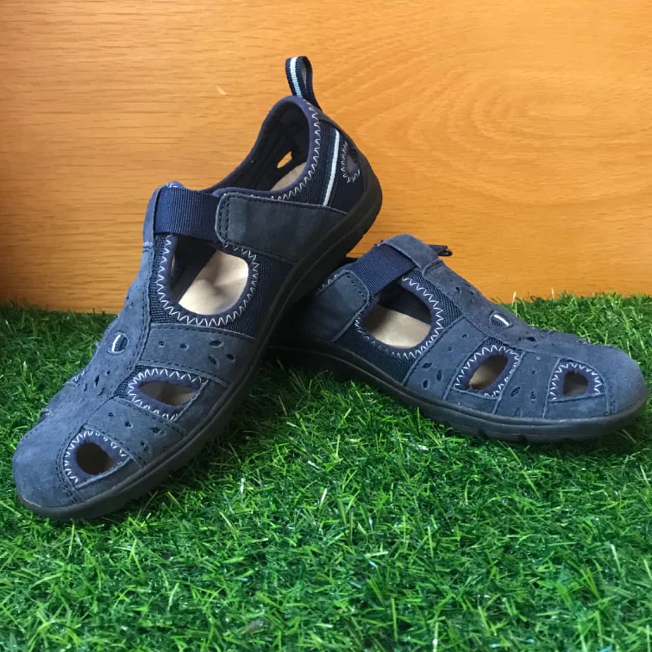Planet Shoes Navy Blue Engage Sandal Size 7 (s)
