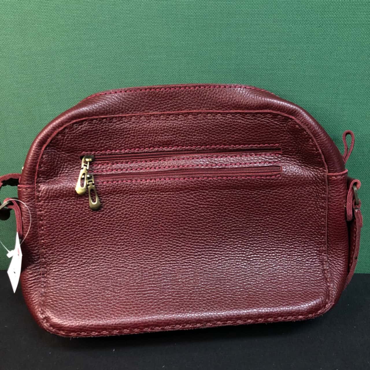 Unisex Maroon Side Bag with felt lining(s)