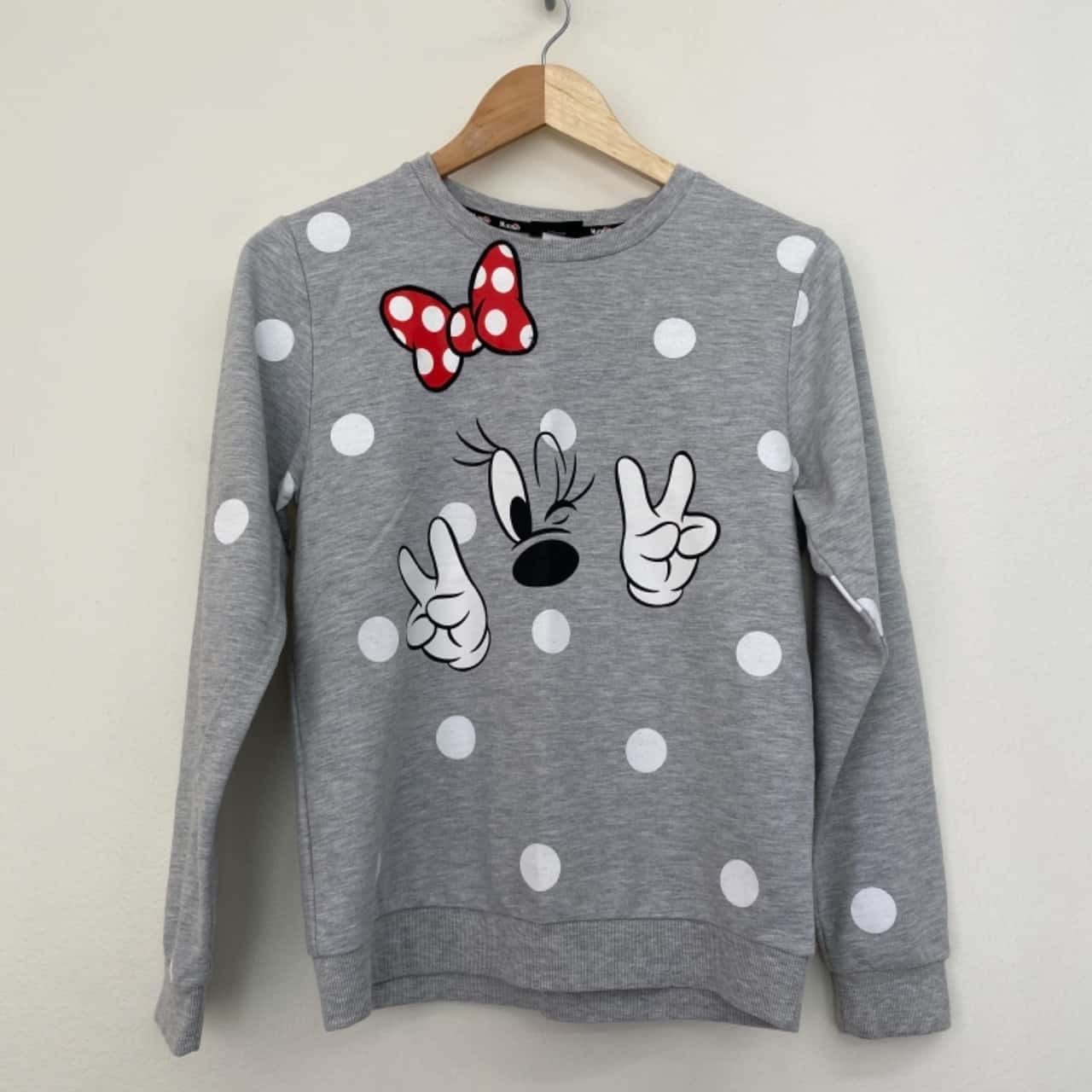 Minnie Disney Kids Size S Grey Minnie Mouse Jumper(s)