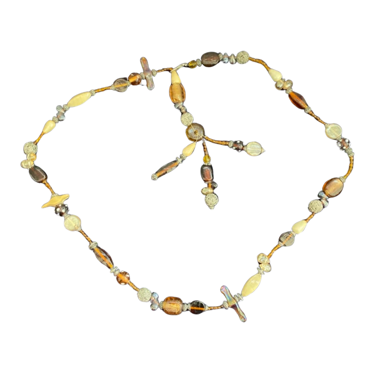 Brown beaded necklace