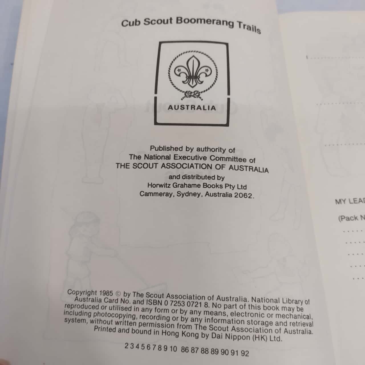 "Cub Scout Boomerang Trials" for Scouts Australia(s)
