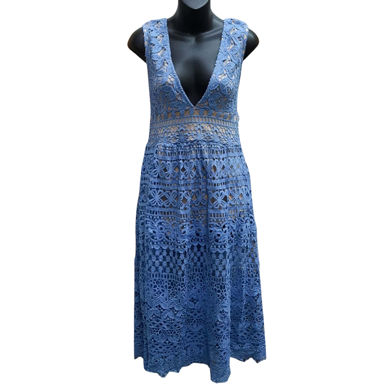 New With Tags DIVINE AVENUE Size 8 Lilac Lace Midi Length Sleeveless ...