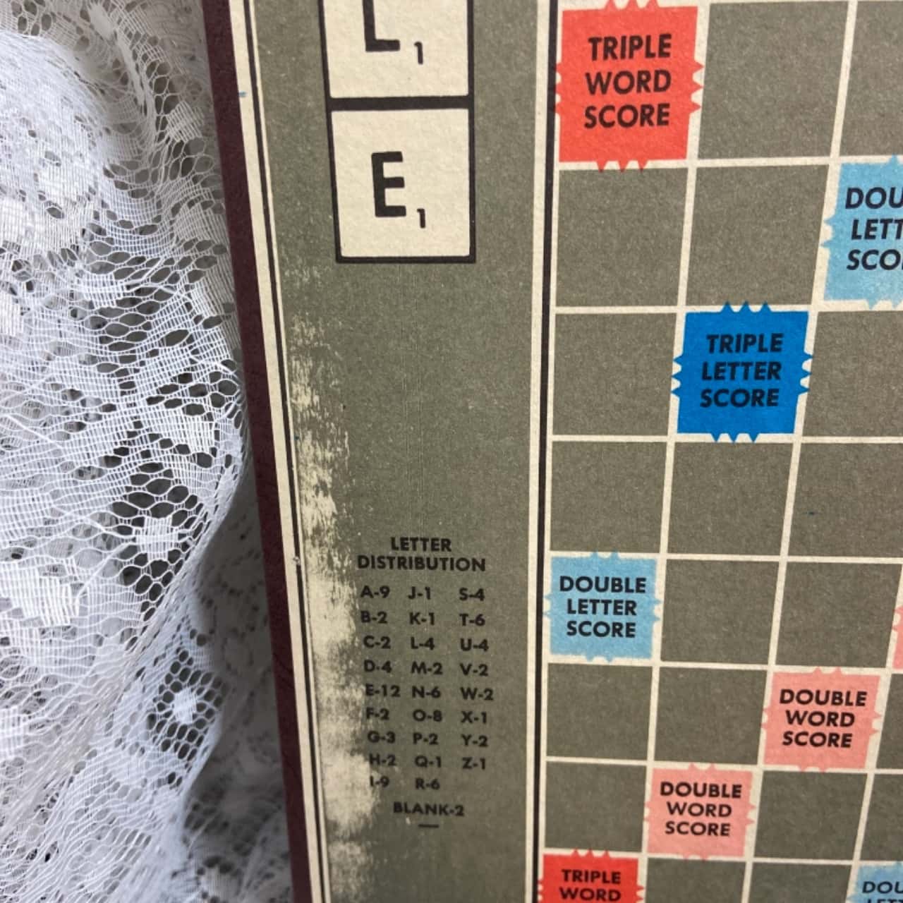 Vintage Scrabble Game Board - 1955 (#2)