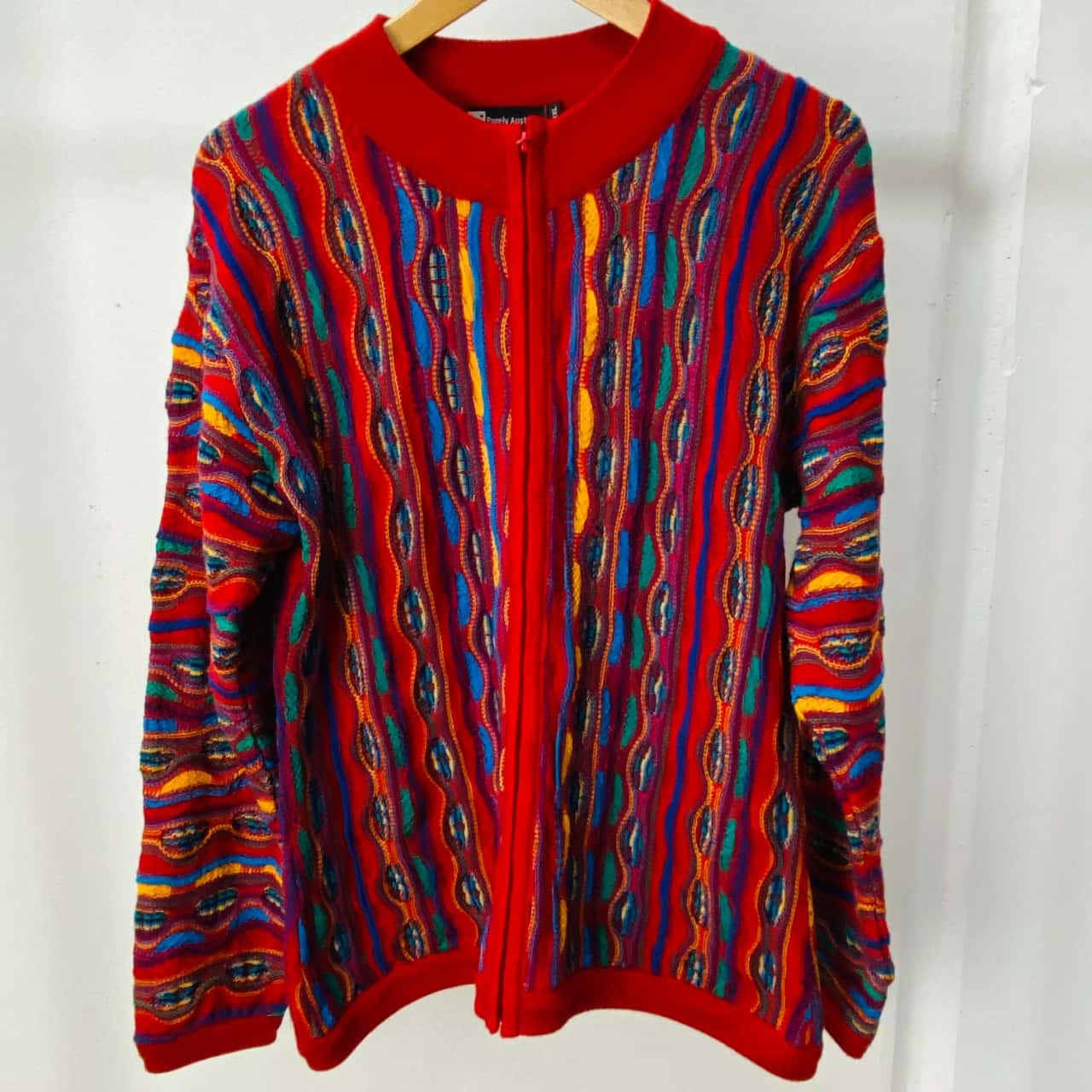 Purely Australian Mens Size XXL Zip Front Cardigan Multicoloured Pure ...