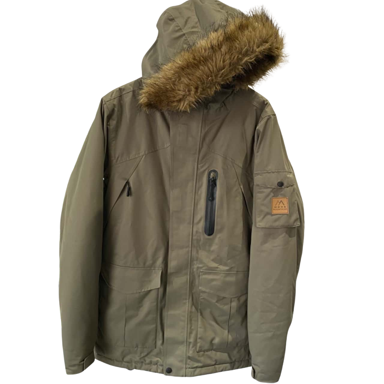 Womens MOVE MOUNTAINS Khaki Down Jacket (s)