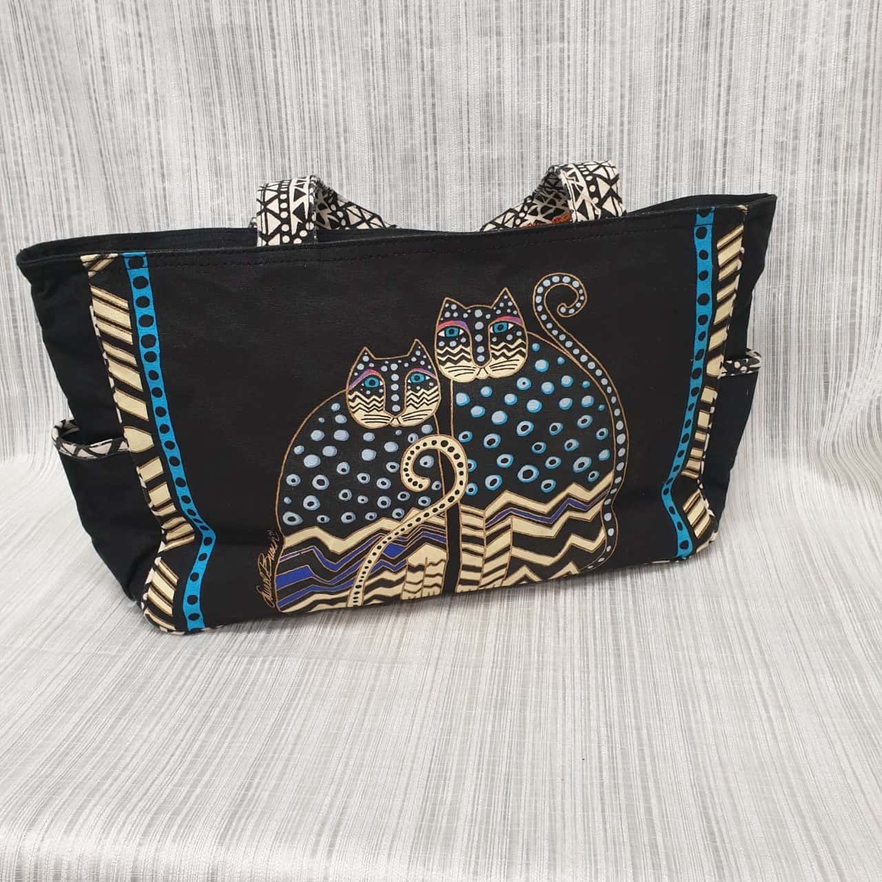 Laura Birch Gorgeous Spotted Cats Design Roomy Shoulder /Tote Bag with ...