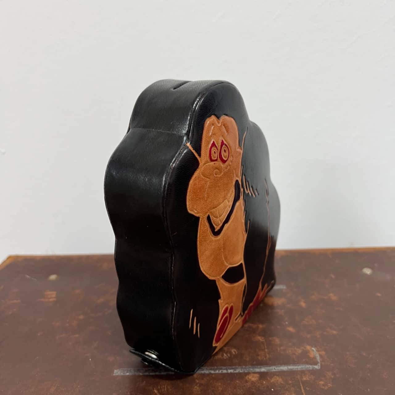 Quirky ape monkey leather money box