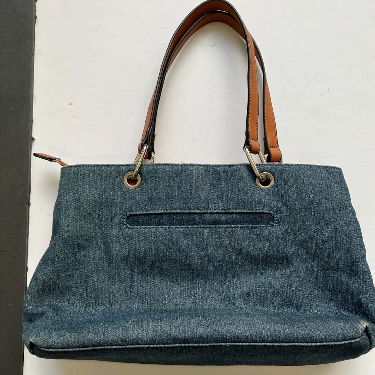Guess Womens Denim Shoulder Bag Blue (s)