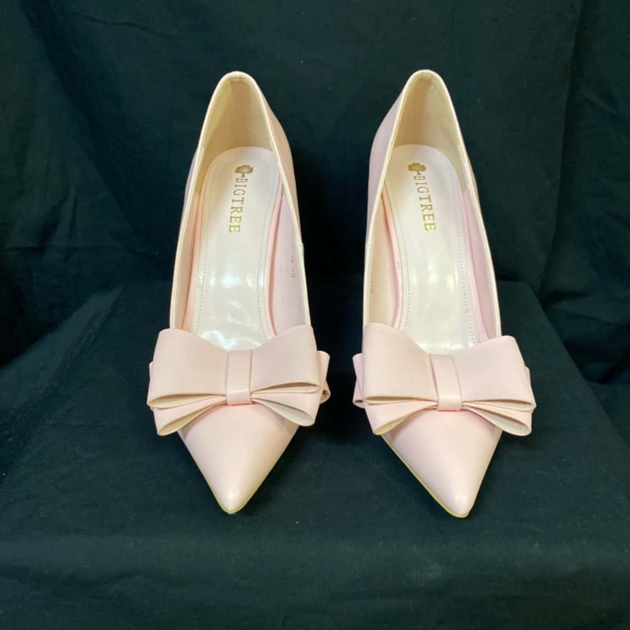 Big tree Womens Size 40 Pink High Heels with Pink Bow Detail (s)