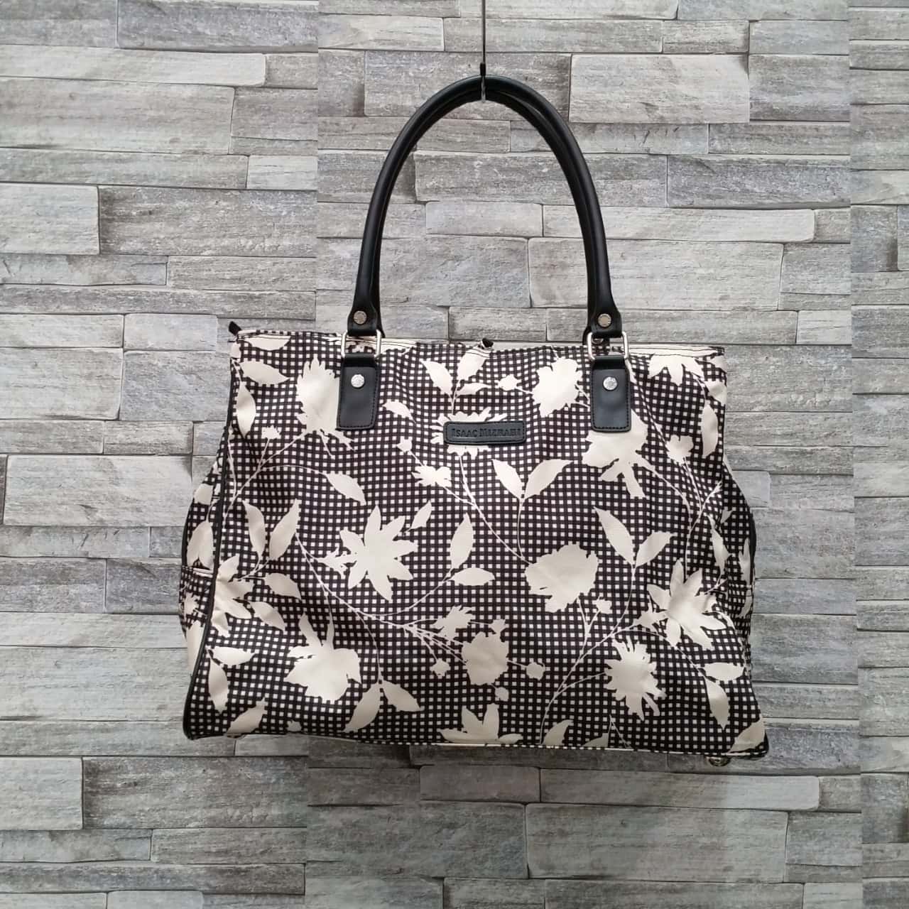 ISAAC MIZRAHI Womens Handbag Black / Off White (s)