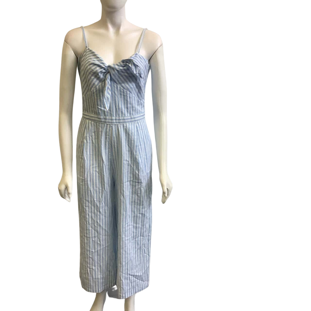 French Connection Women's Size 12 Linen Blend Jumpsuit Blue & White ...