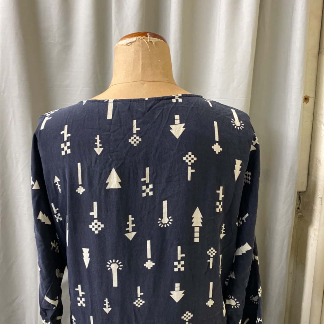 Gorman Womens Printed Silk Dress Size 10 Navy(s)