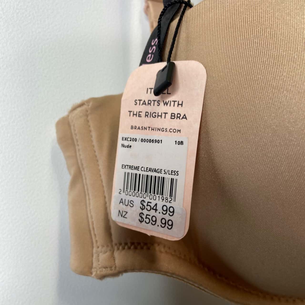BrasNThings Extreme Cleavage Strapless Bra Nude BNWT RRP$54.99(s)