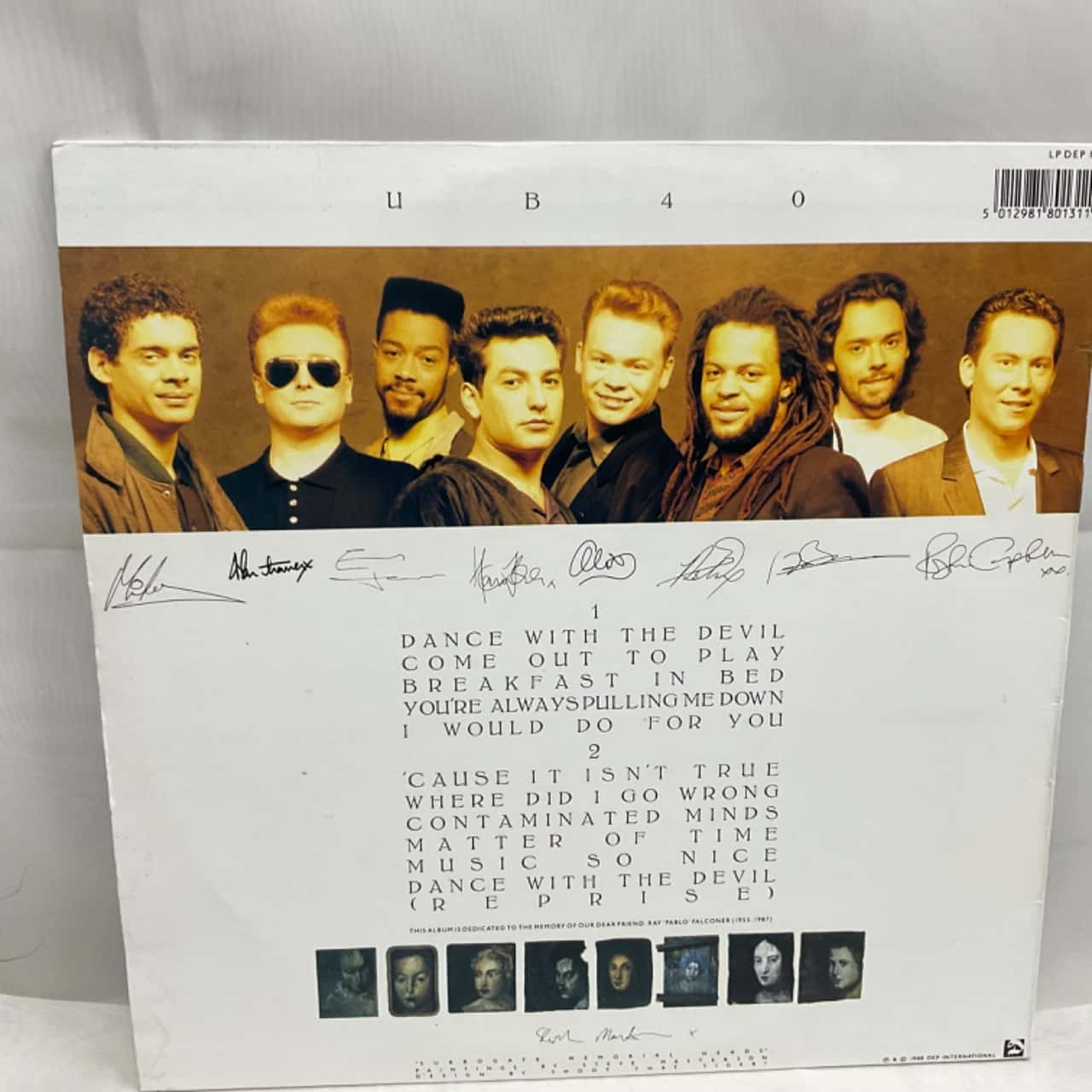 UB40 LP Vinyl UB40 (Self Titled Same) Dep International ‎Virgin