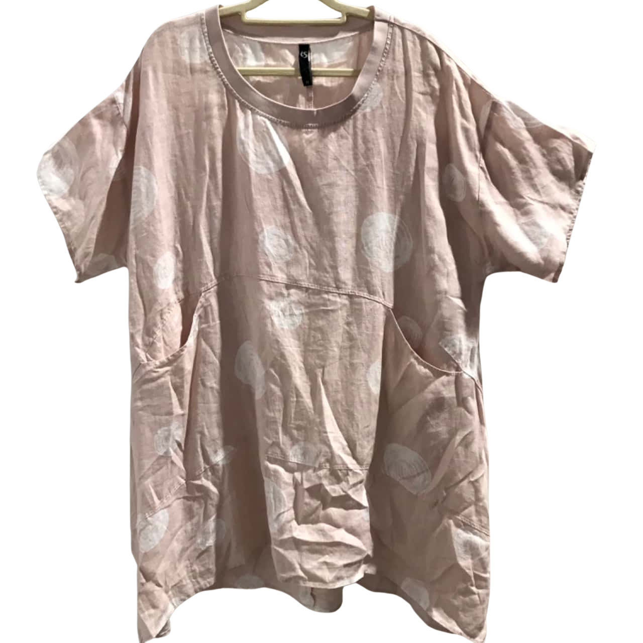 NWOT Taking Shape Womens Size 22 Short Sleeve Pink / White (s)
