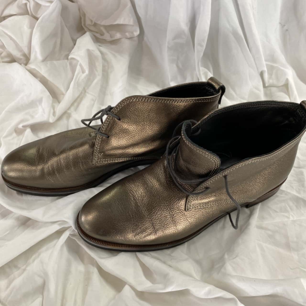 Mens Edward Miller - Filippo Raphael metallic colour shoes Size 38.5