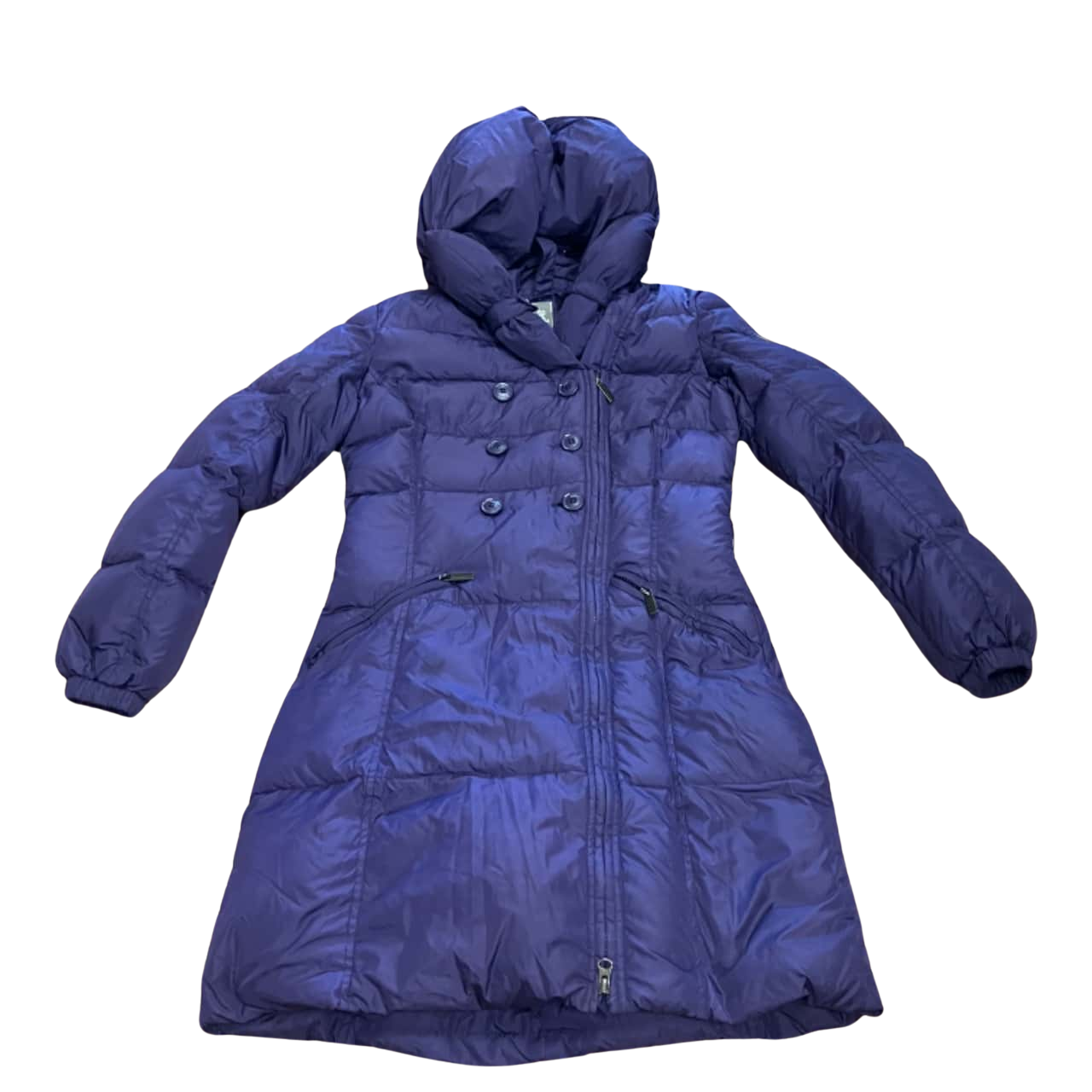 Add - Luxurious Jacket - Made In Italy Size 10 Puffer Jacket Purple (s)