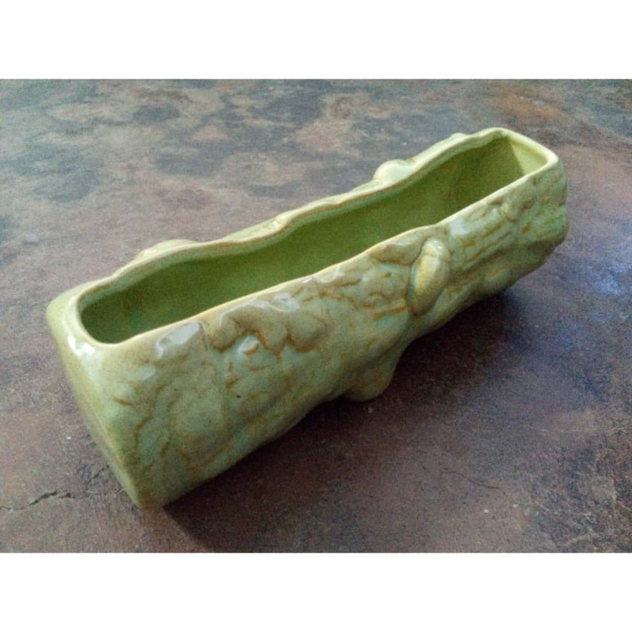 Vintage Australian Pottery Log Vase w/Gumnuts?(s)