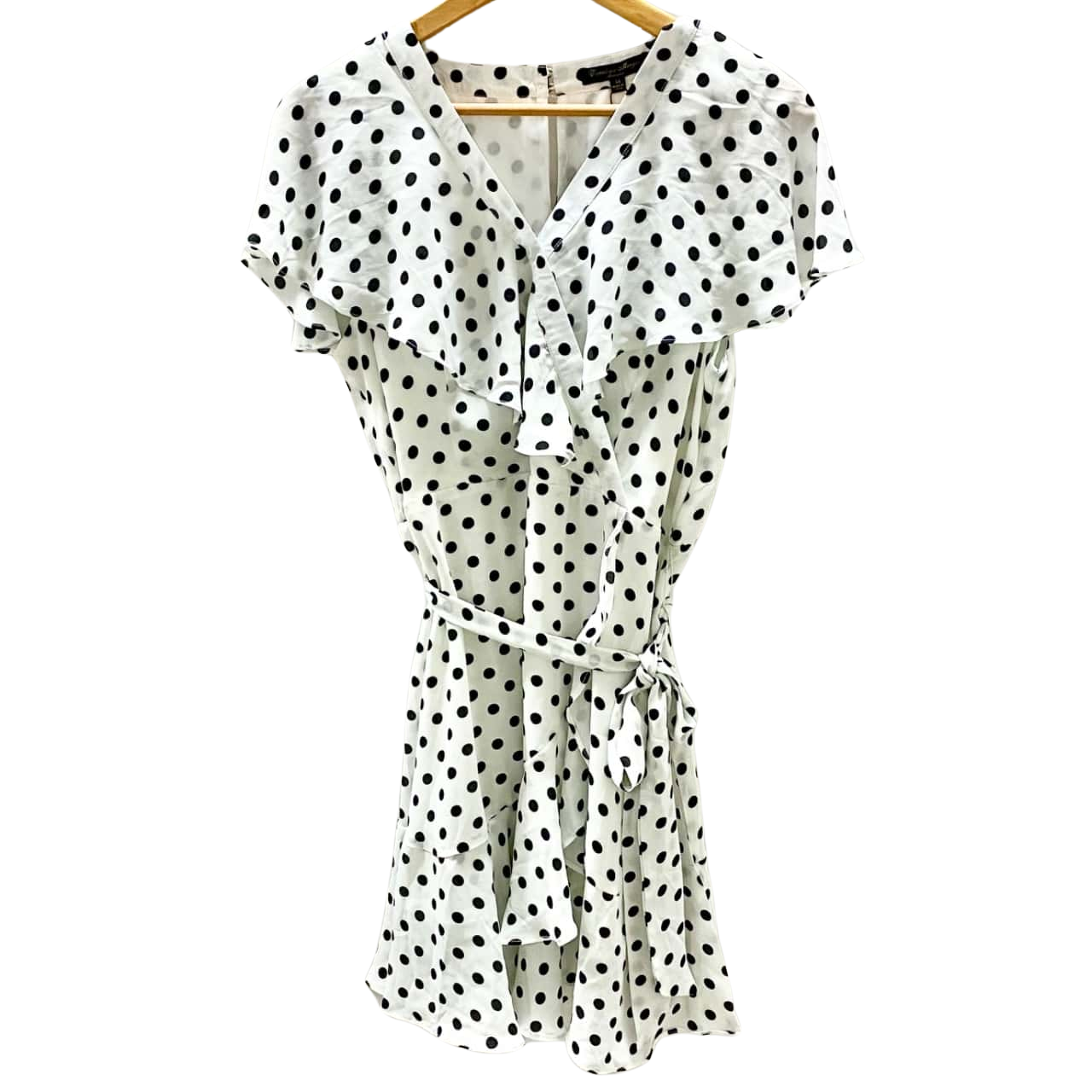 Caroline Morgan Womens Size 14 Sleeveless Dress Black Polka Dot White