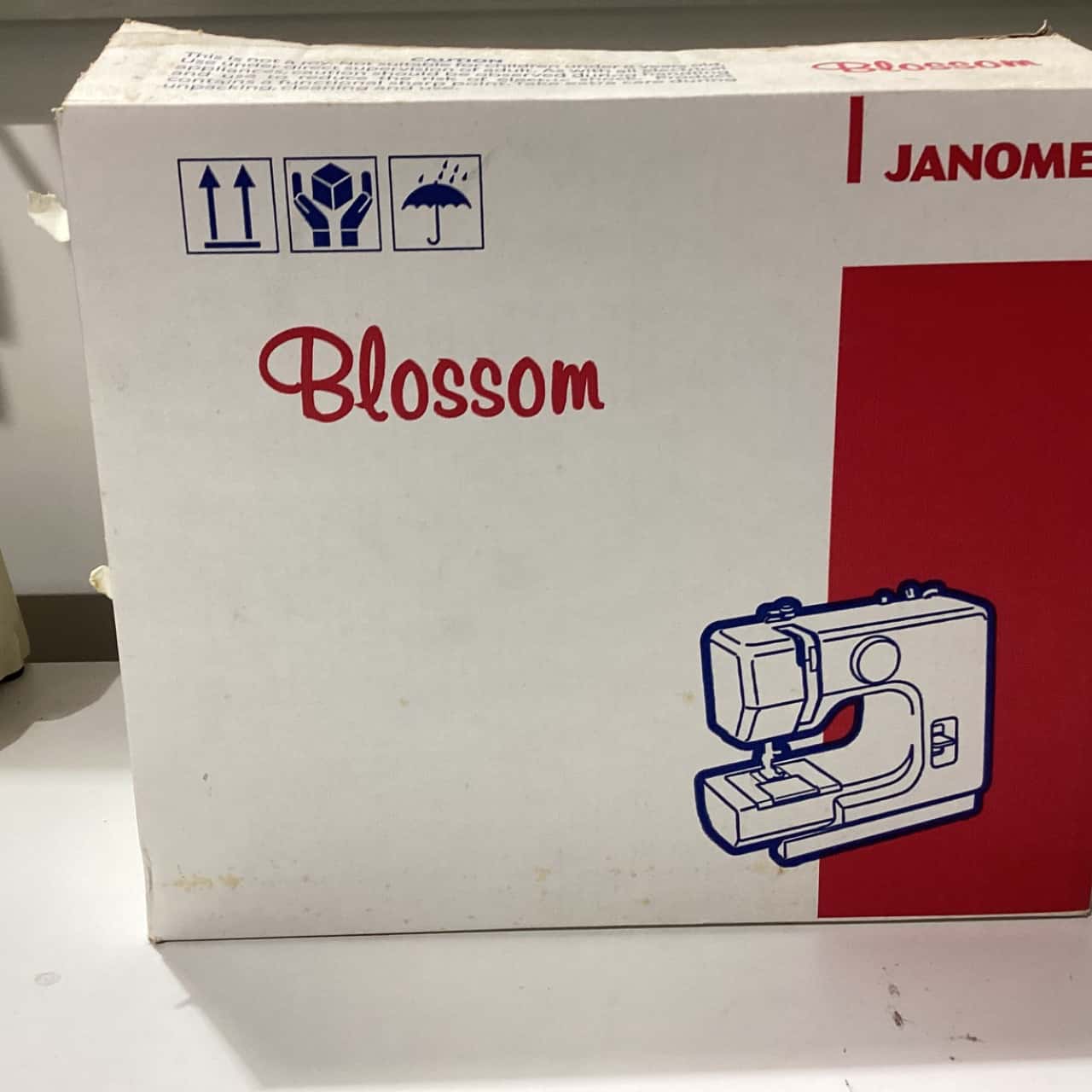 Vintage Janome Blossom Sewing Machine Complete with Original Box and Pedal Cord(s)