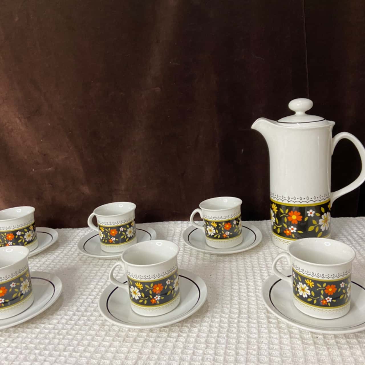 13 Piece, Vintage Ridgway Ironstone, Tyrol Floral Tea Set(s)