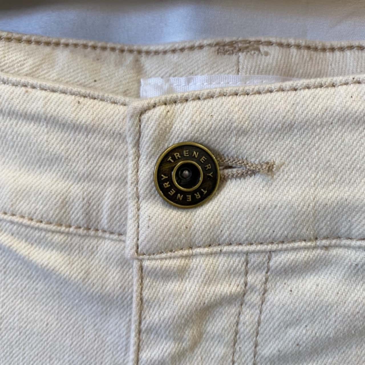 Trenery Womens Size 18 Boyfriend Jeans Cream