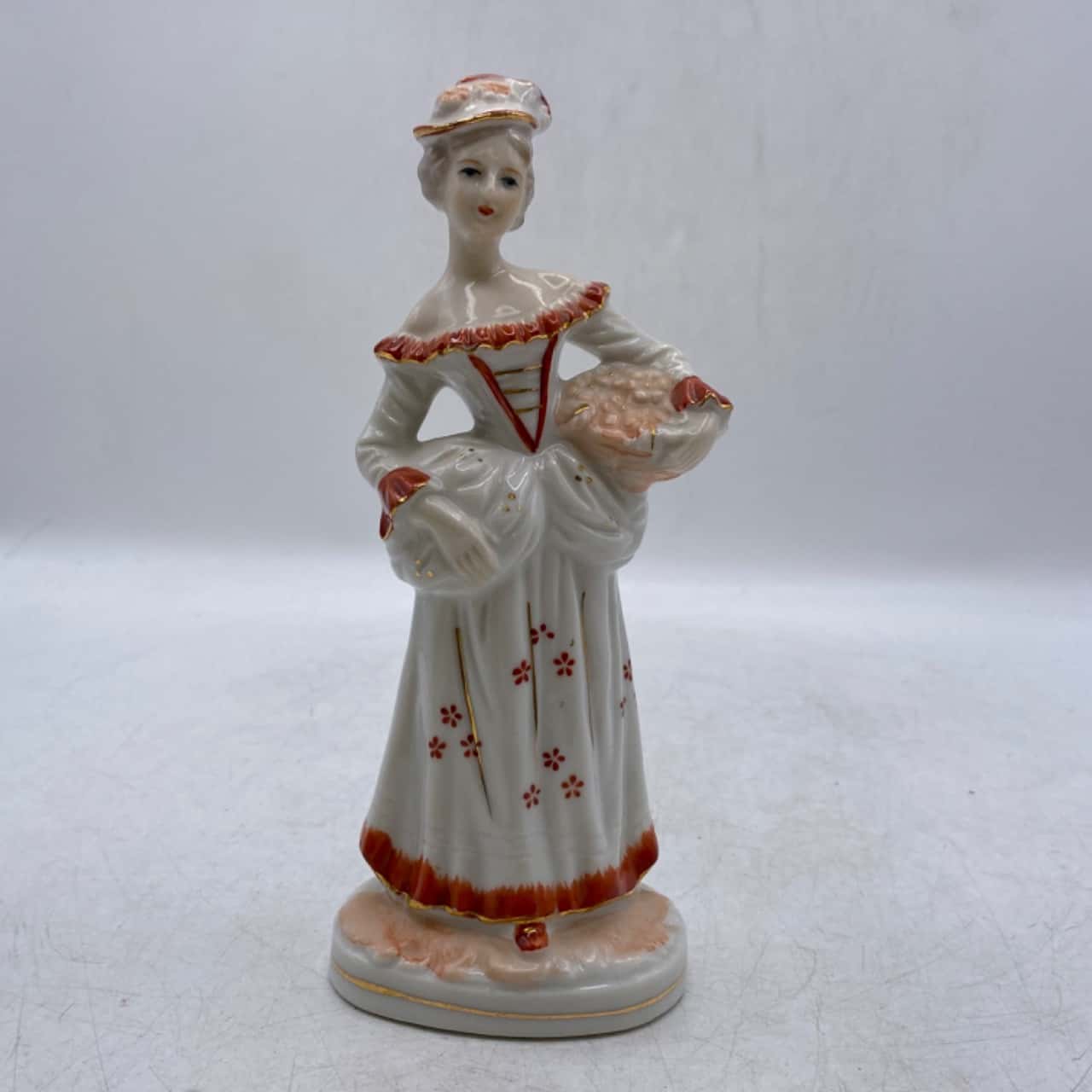 2 Vintage Ceramic Lady Figurines 17 cm each
