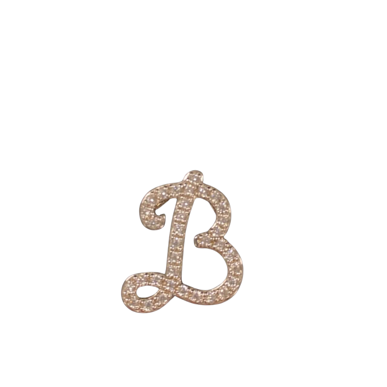 925 Sterling Silver B Initial Pendant (s)