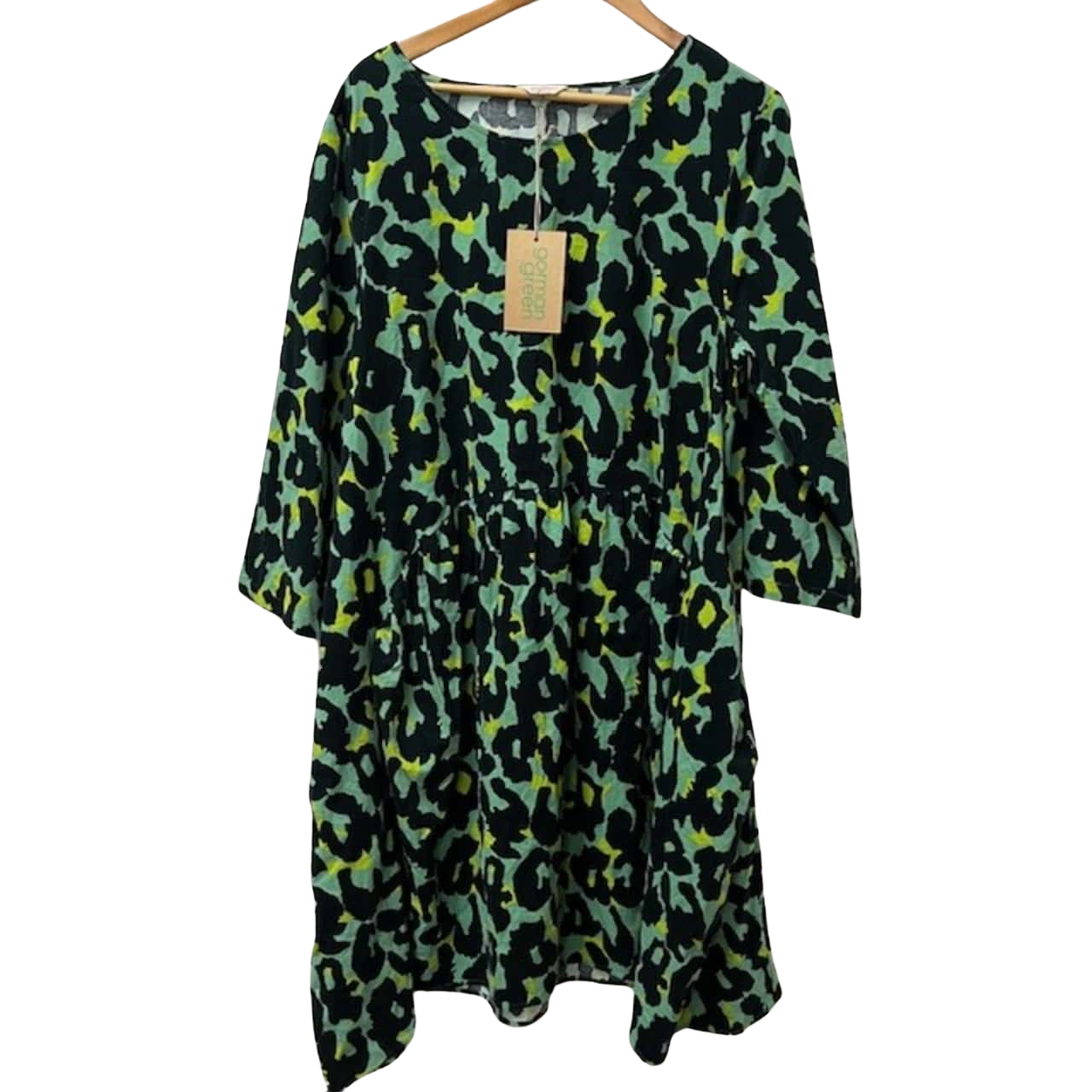 Gorman Womens Size 14 Long Sleeve Animal print / Black / Green 100% ...
