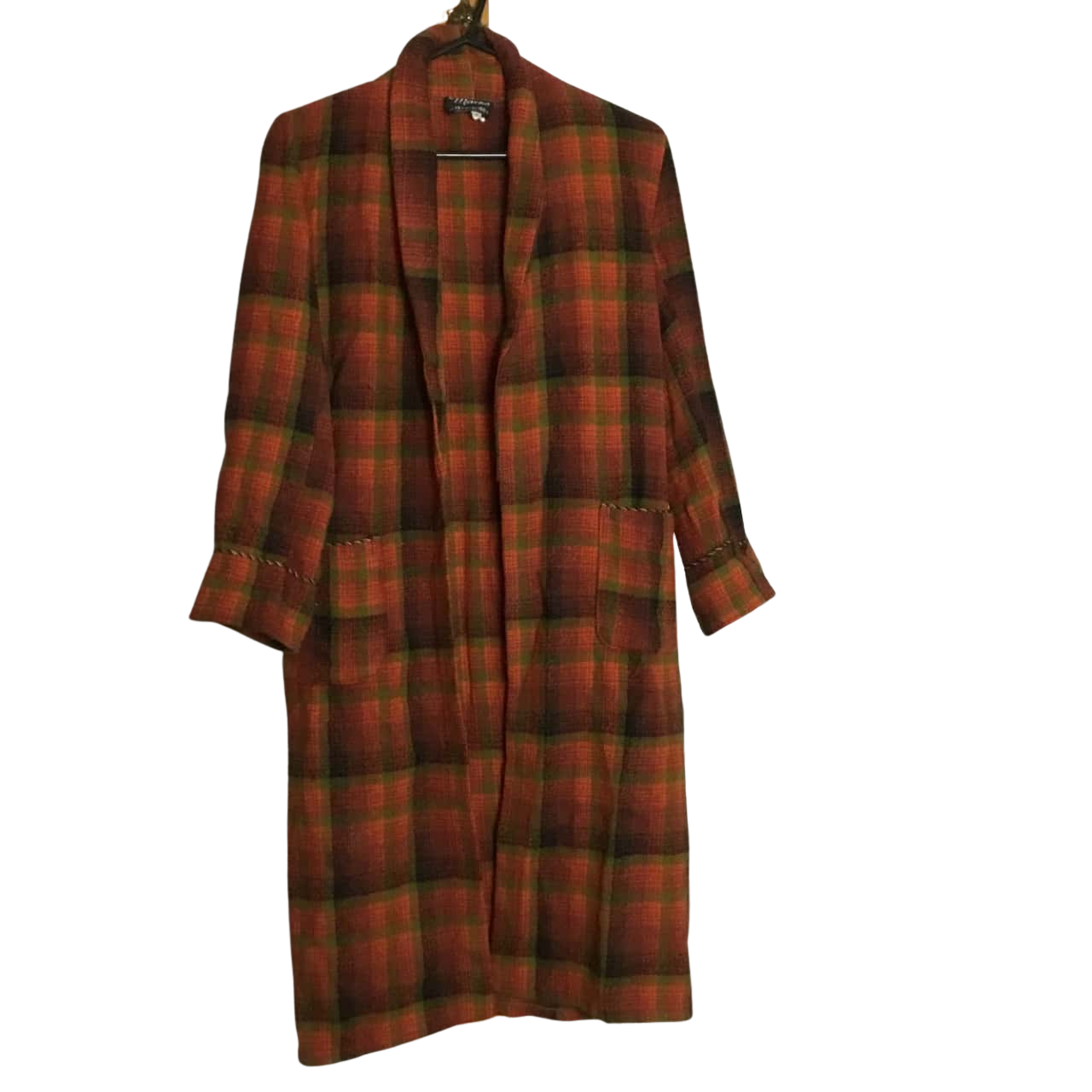 Vintage Marks Checked Dressing Gown Size 14
