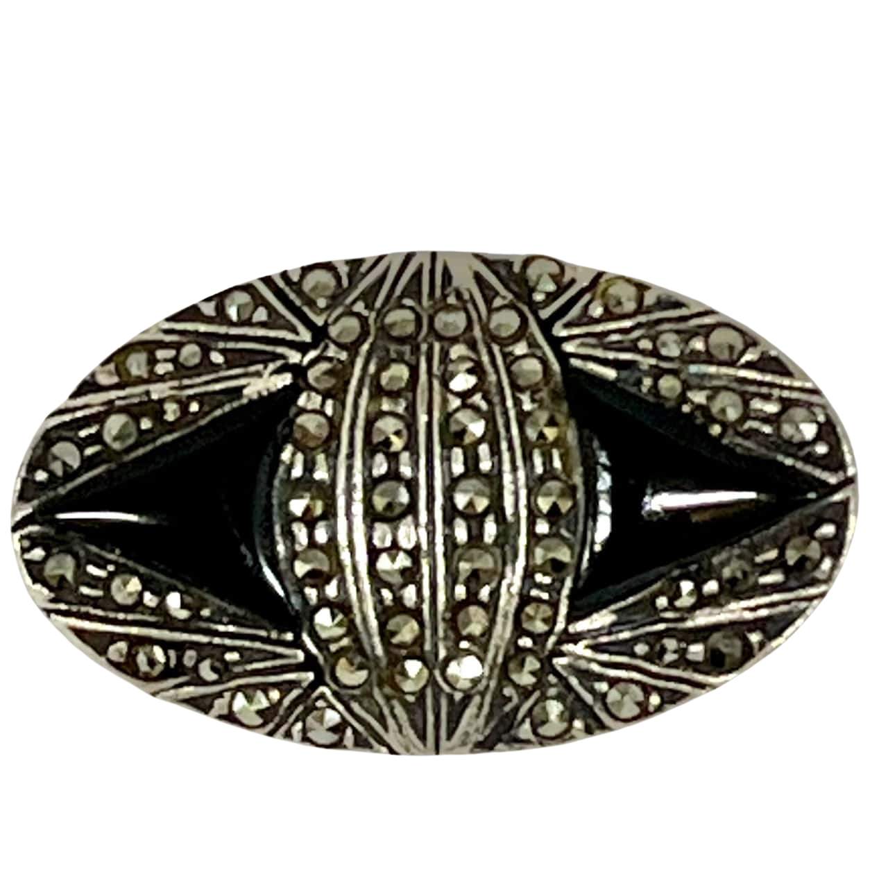 Vintage 925 Silver Marcasite Brooch (s)