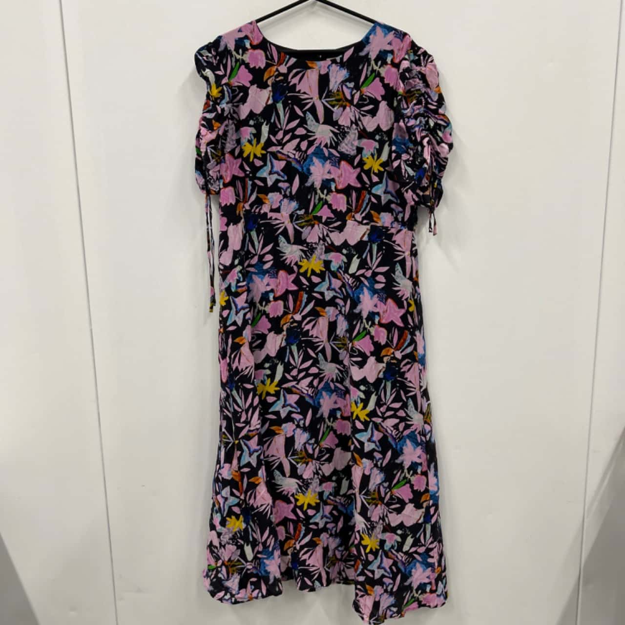 Gorman x Kaitlin Johnson Size 14 Silk Blend Midi Dress - Floral