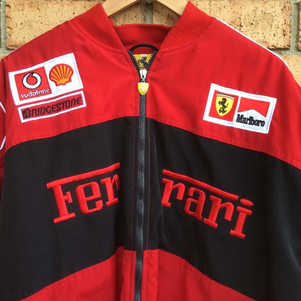 Mens FORMULA 1 FERRARI JACKET MICHAEL SCHUMACHER Size XXL Black /Red (s)