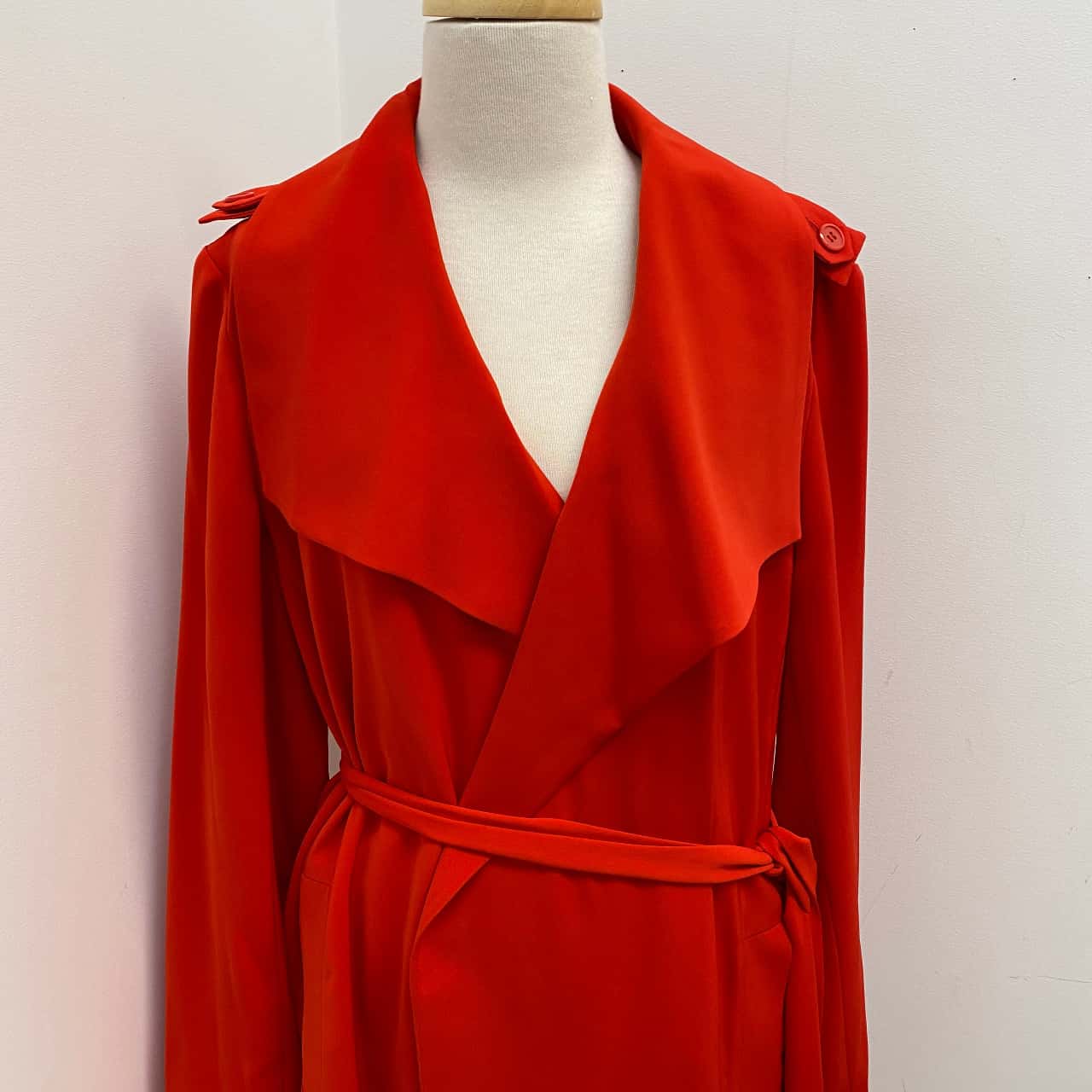 Basque Red Long Line Jacket. Size L. New with tags