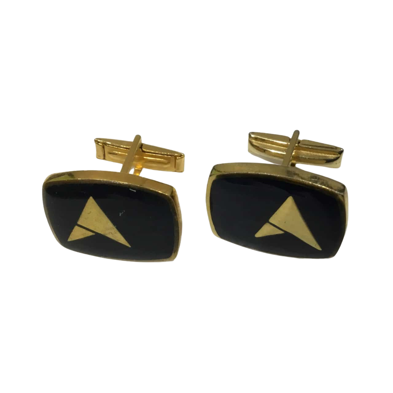 Vintage Black & Gold Tone Cufflinks