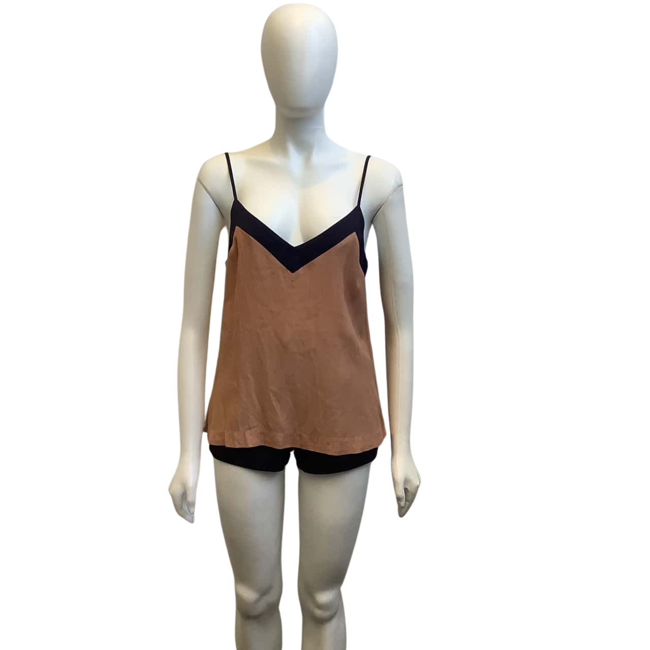 Y.A.S. Womens Size 8 Two Tone Cami Black/Biscuit(s)