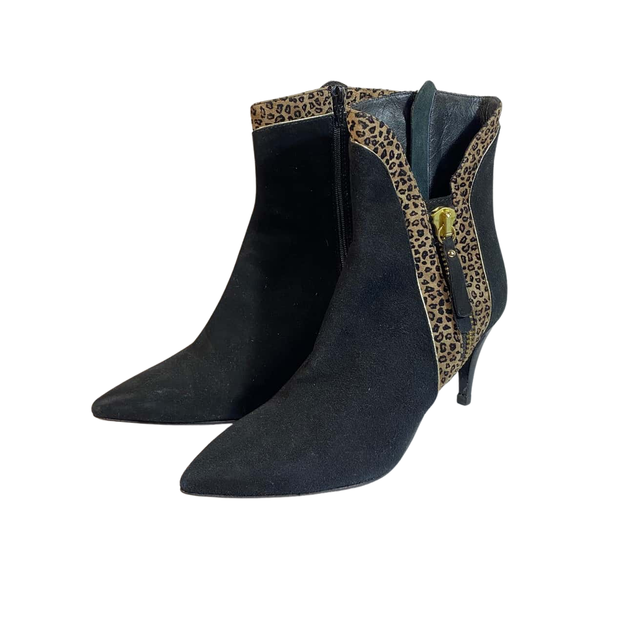 REDUCED AMBER ROSSI MADE IN ITALY LEATHER Ladies Black Suede Boots with ...