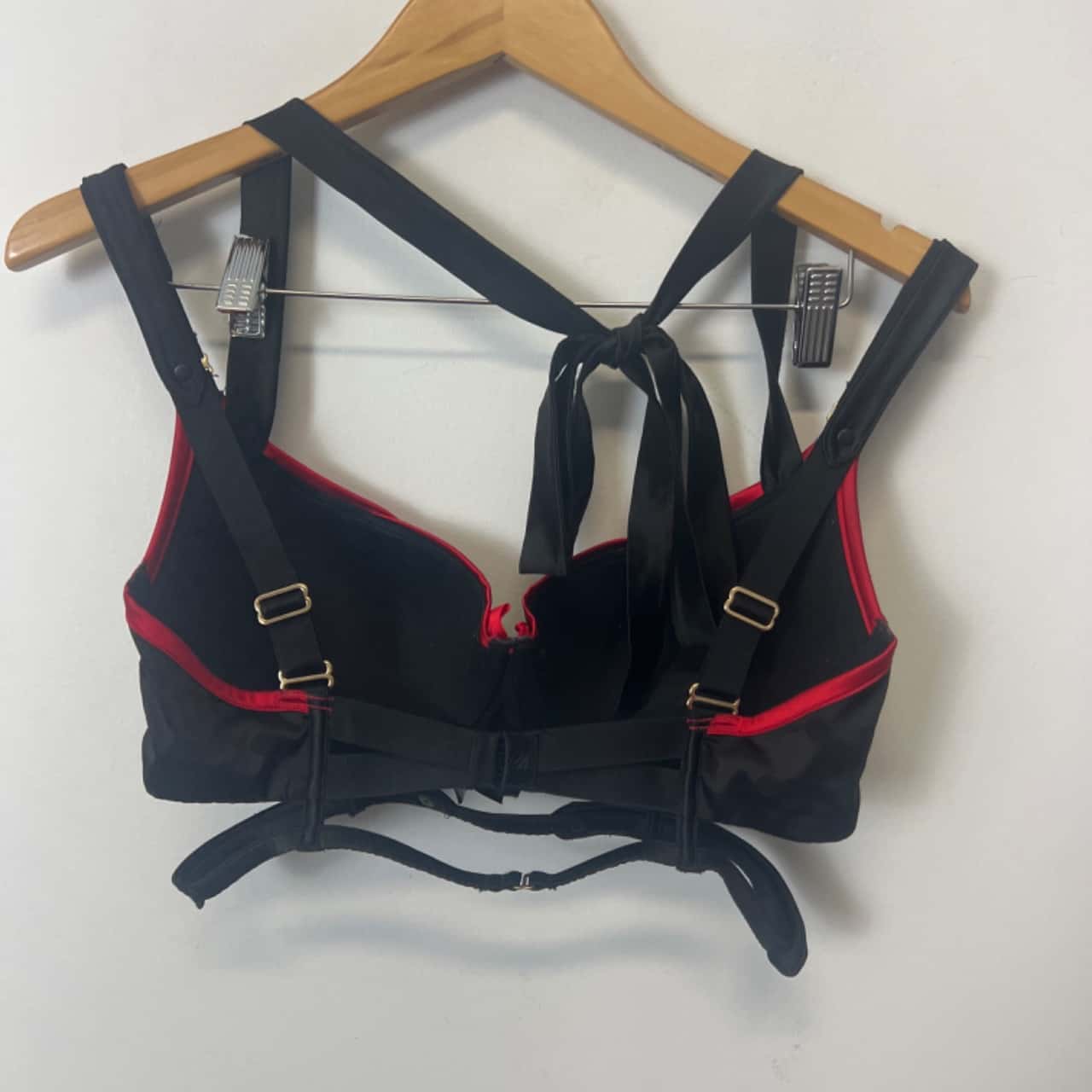 Honey Birdette Womens Size 14E Black / Red bra(s)