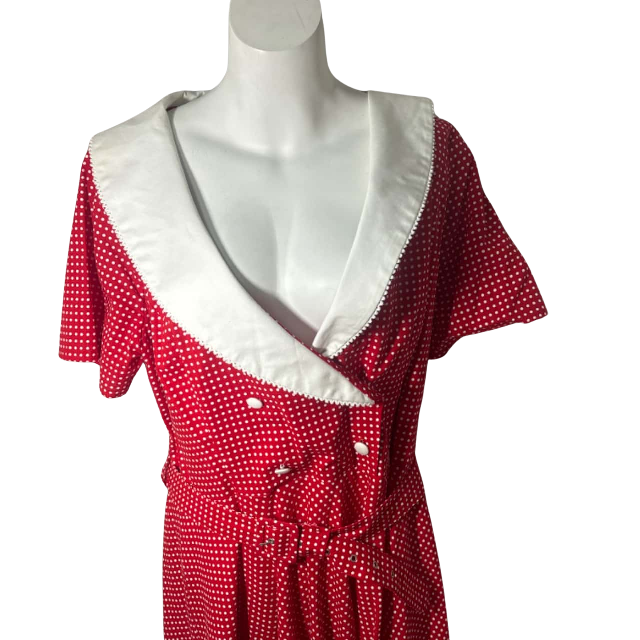 Hell bunny vixen red dress with white polkadots(s)