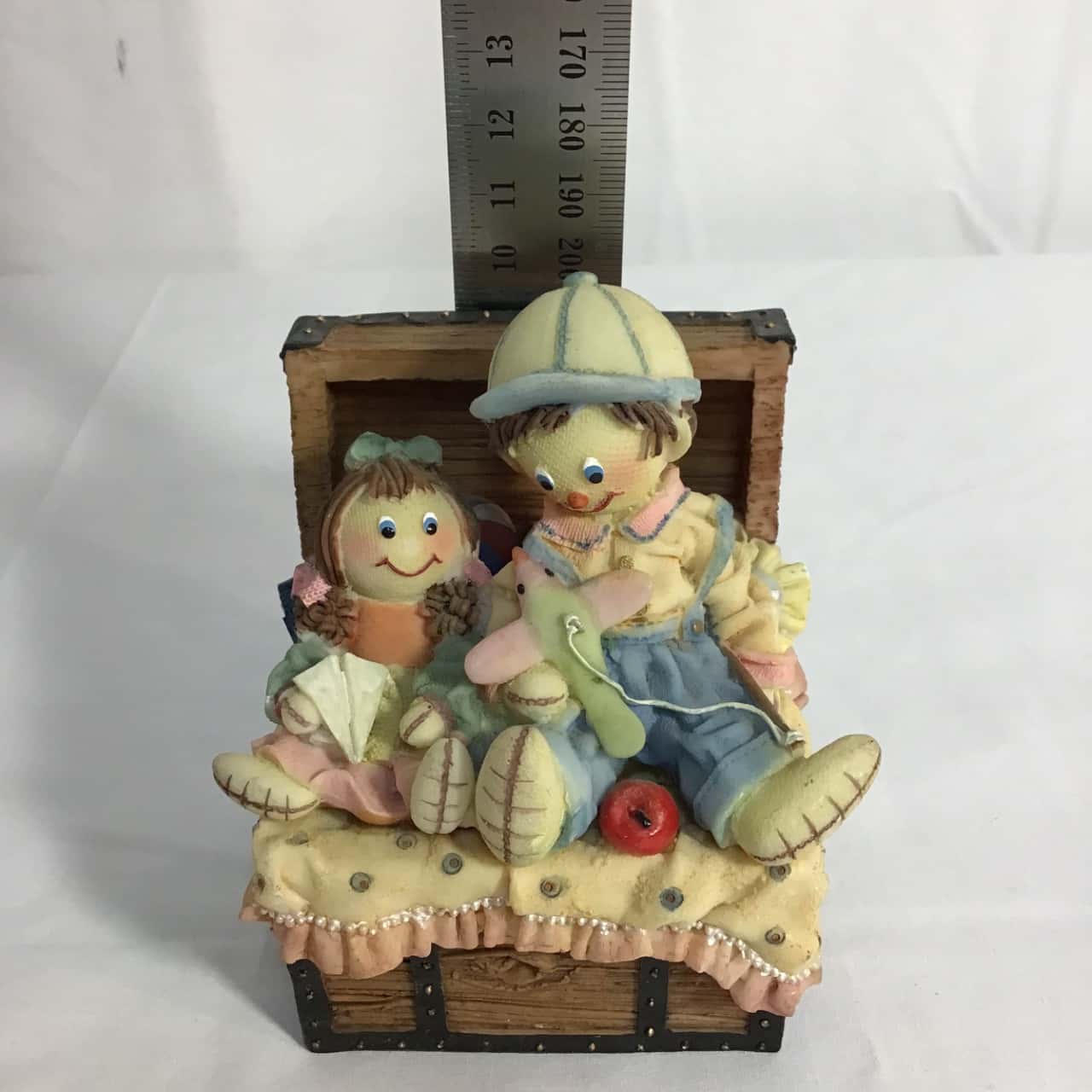 2 x Regency fine arts collectable rag dolls out of the chest Figurine ...