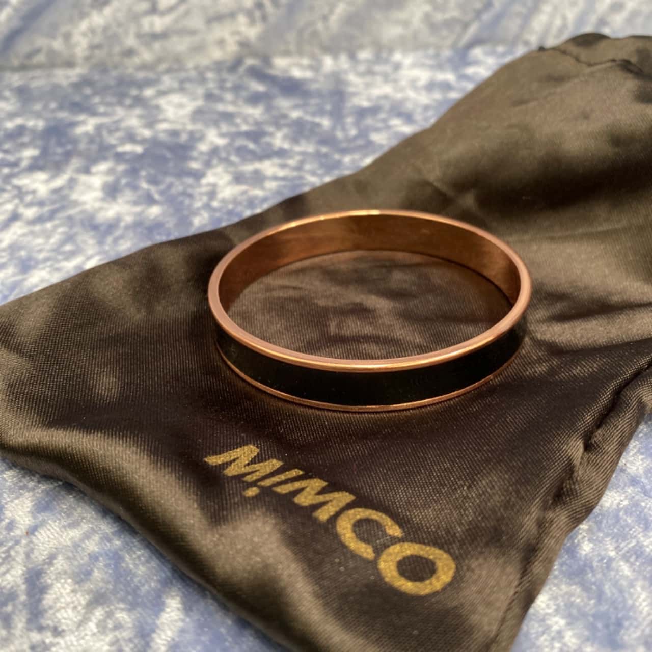 Mimco Womens Rose Gold & Black Bangle