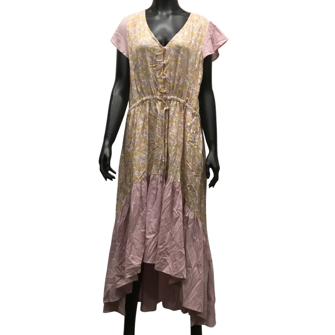 Renee Pink Yellow & White Floral Dress Size 14(s)