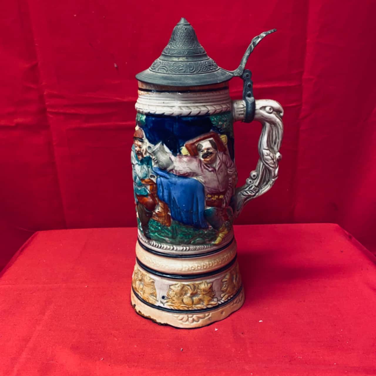 German Vintage Musical Stein Lidded