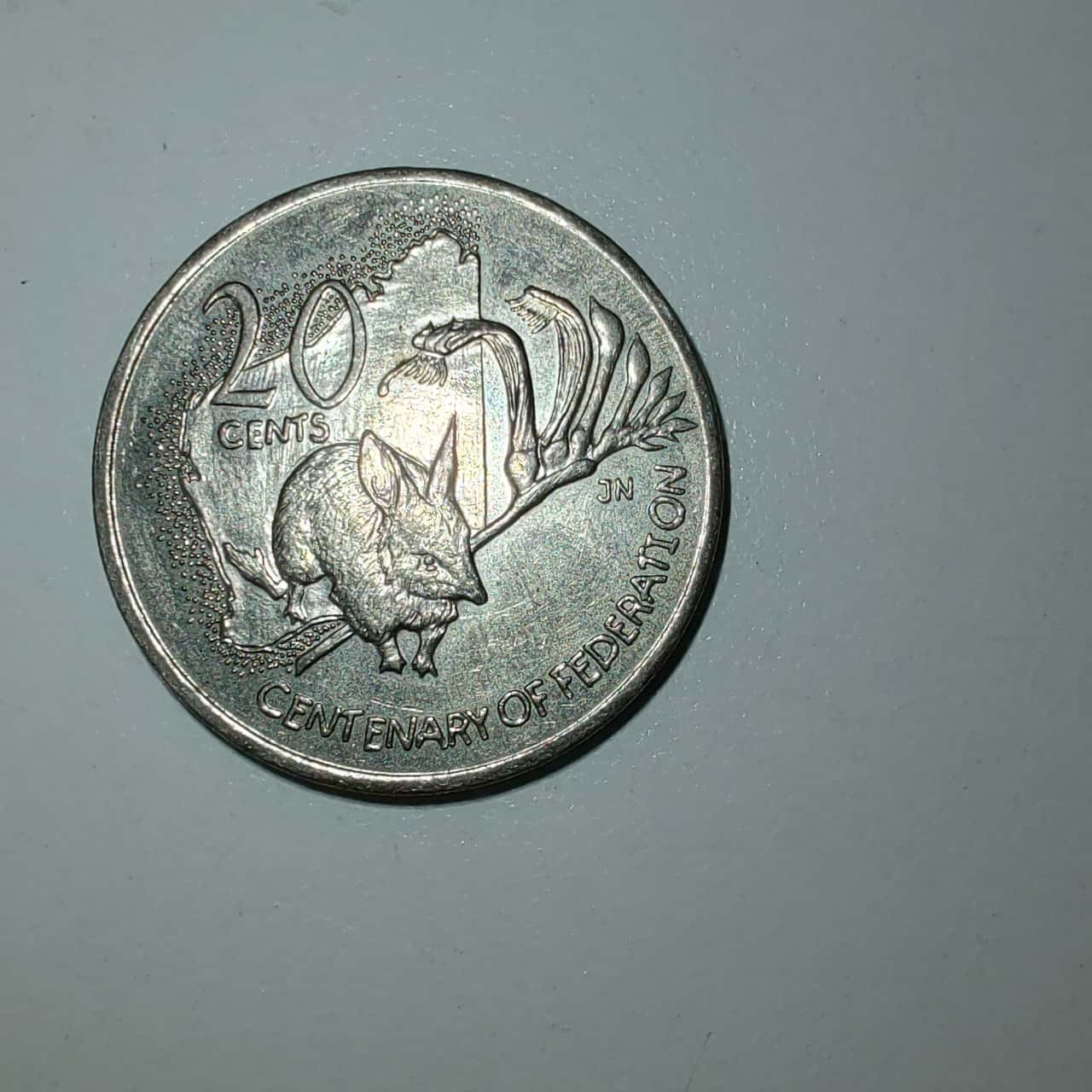 2001 Australian 20c Coin – Centenary of Federation “Western Australia ...