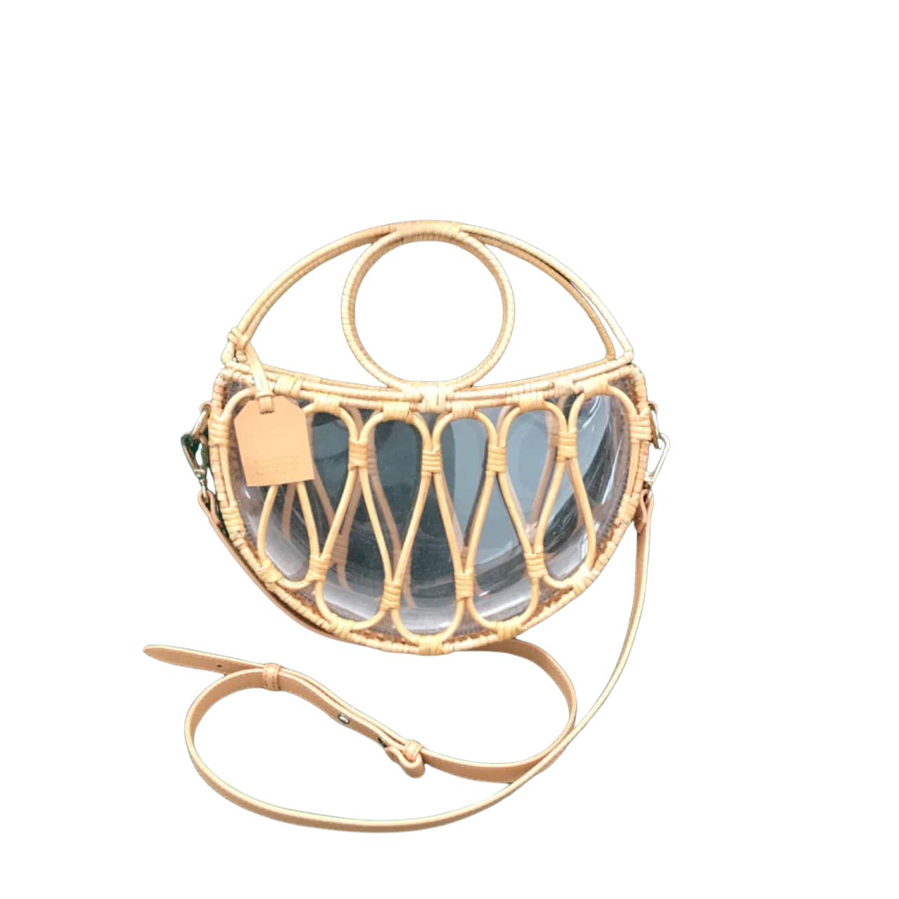 Zimmermann Womens Beige/clear rattan handbag