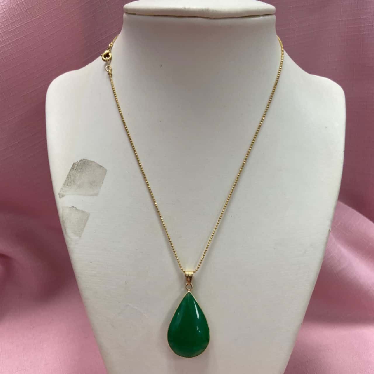 Women’s Necklace 14K Jade Swan Overlay Pendant(s)