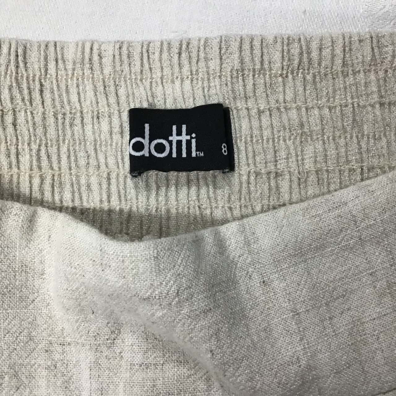 Dotti Womens Size 8 Beige Linen Blend Cropped / Wide Leg Pants