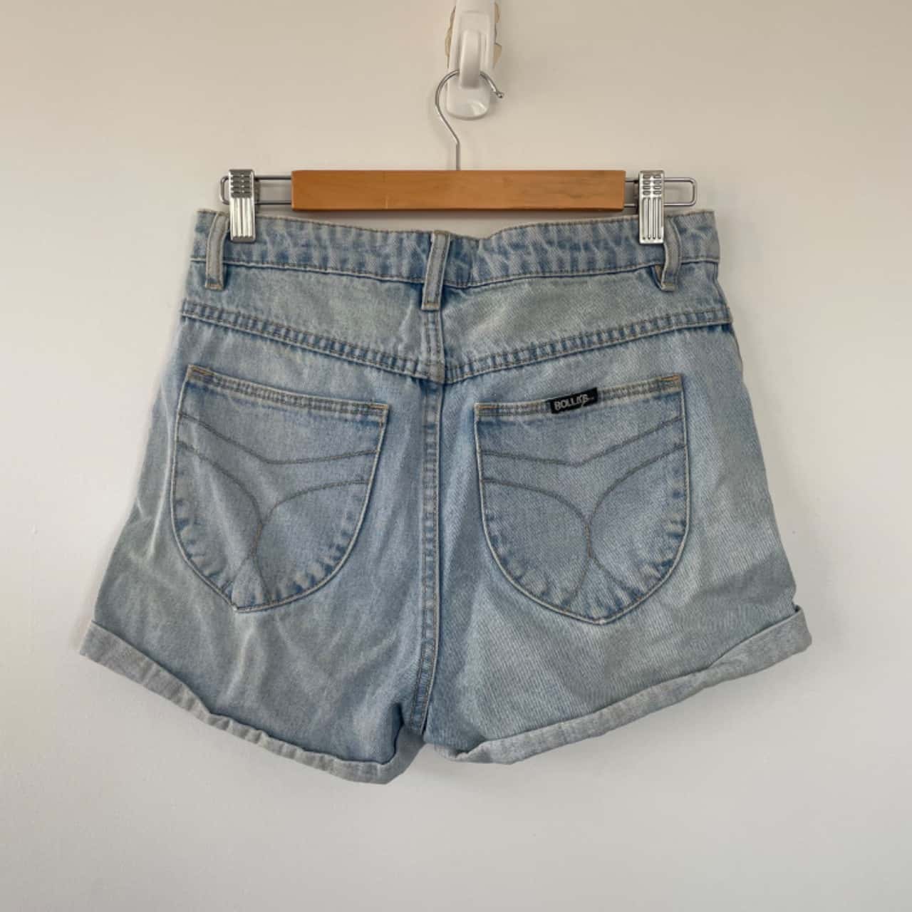 Rollas Blue High Rise Slim Denim Shorts Size 27/9(s)