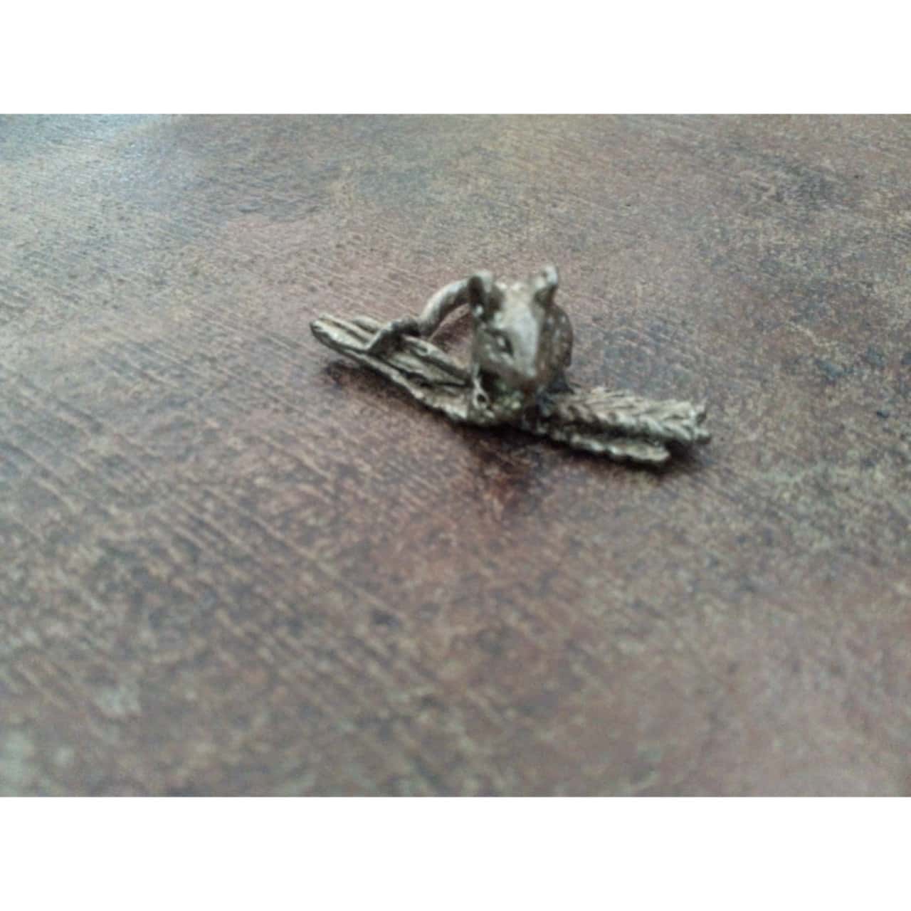 Miniature Pewter? Mouse w/Corn(s)