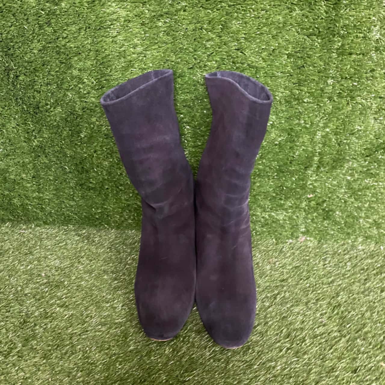 Witchery Camille Black Suede Leather Heeled Ankle Boots Size 37(s ...